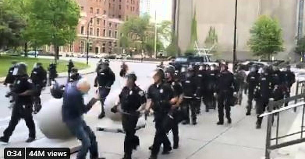 Two Buffalo Cops Suspended For Shoving Over 75 Year Old Man Balls Ie