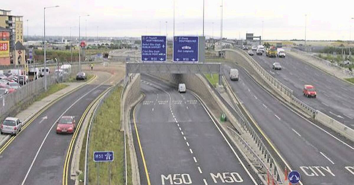 All lanes reopen on M50 near Ballymun where caravan overturned All lanes reopen on M50 near Ballymun where caravan overturned