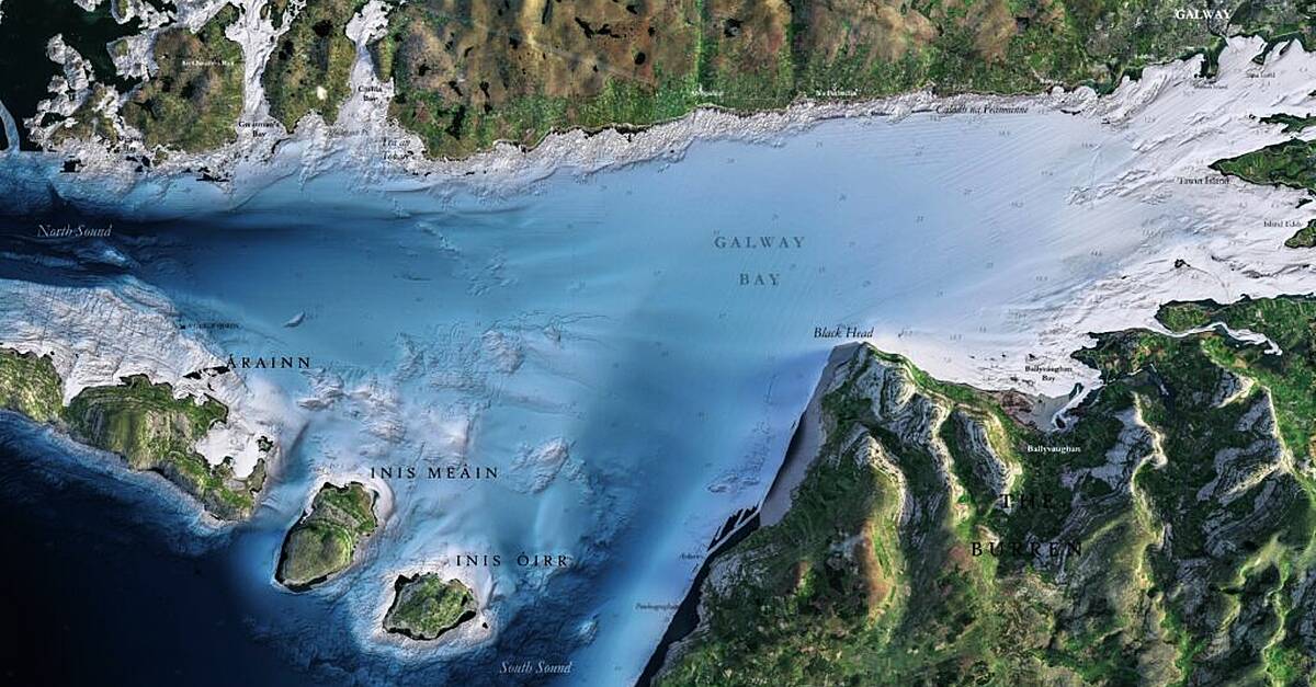 New coastal maps showcase Galway Bay and Aran Islands in New coastal maps showcase Galway Bay and Aran Islands in